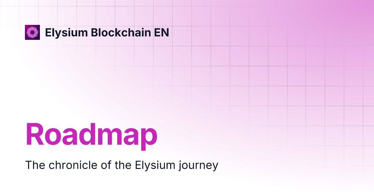Roadmap | Elysium Blockchain EN